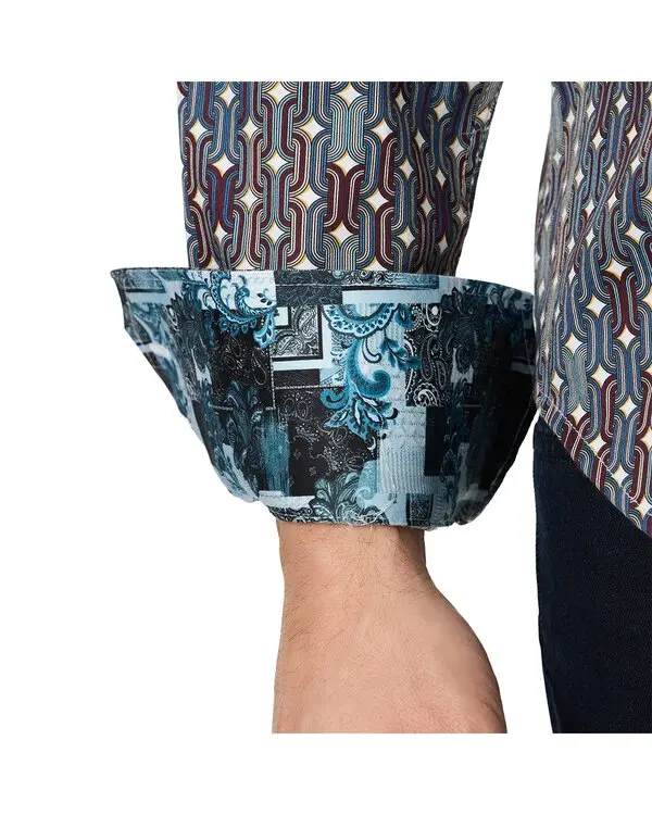 Robert Graham Missing Links Long Sleeve Cotton Stretch Shirt