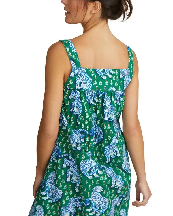 PRINTFRESH Tiger Queen Back To Bed Cotton Nightgown