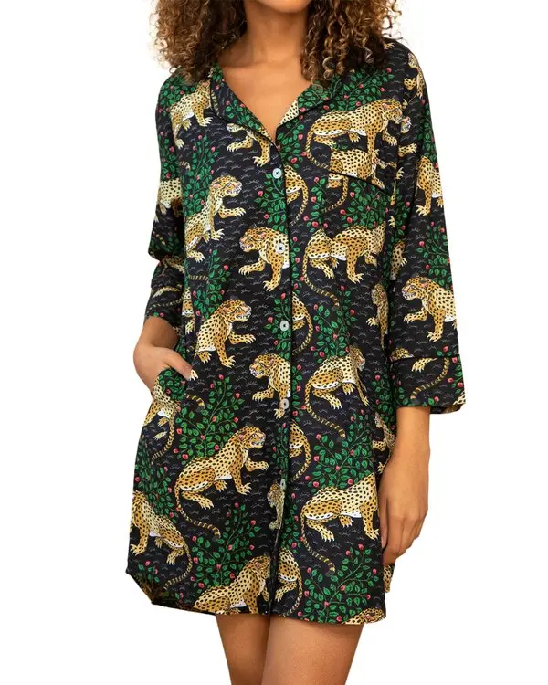 PRINTFRESH Bagheera Cotton Sleepshirt
