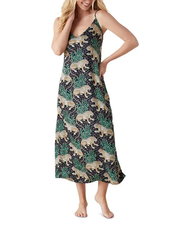 PRINTFRESH Bagheera Satin Chic To Sleep Nightgown