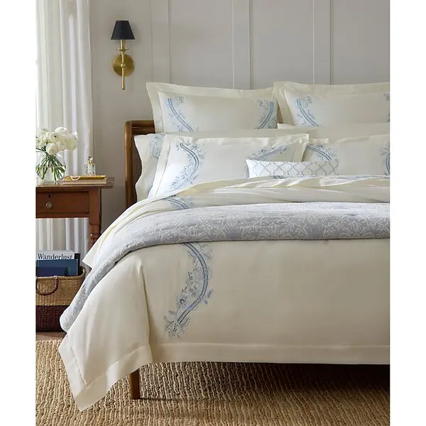 SFERRA X Scalamandre Isabella Embroidered Sateen Duvet Cover, King