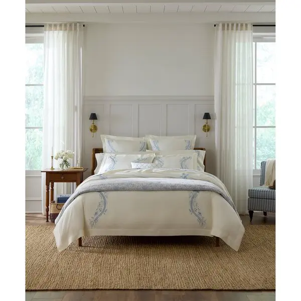 SFERRA X Scalamandre Isabella Embroidered Sateen Duvet Cover, King