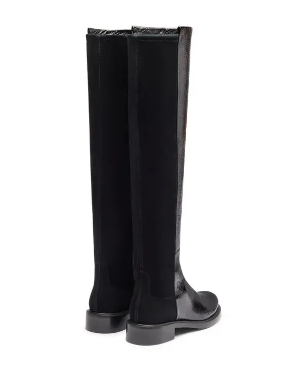 STUART WEITZMAN Gisele 50/50 Boots - Black Crinkle