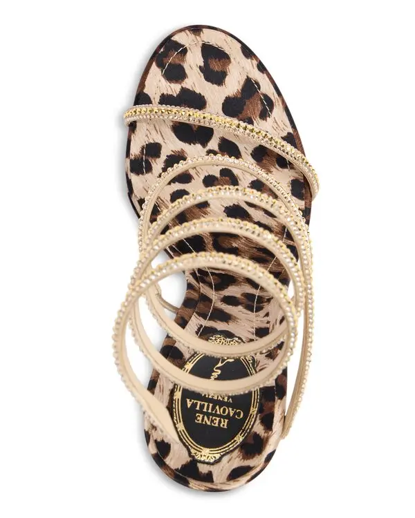 Rene Caovilla Cleo Animalier Platform Sandals