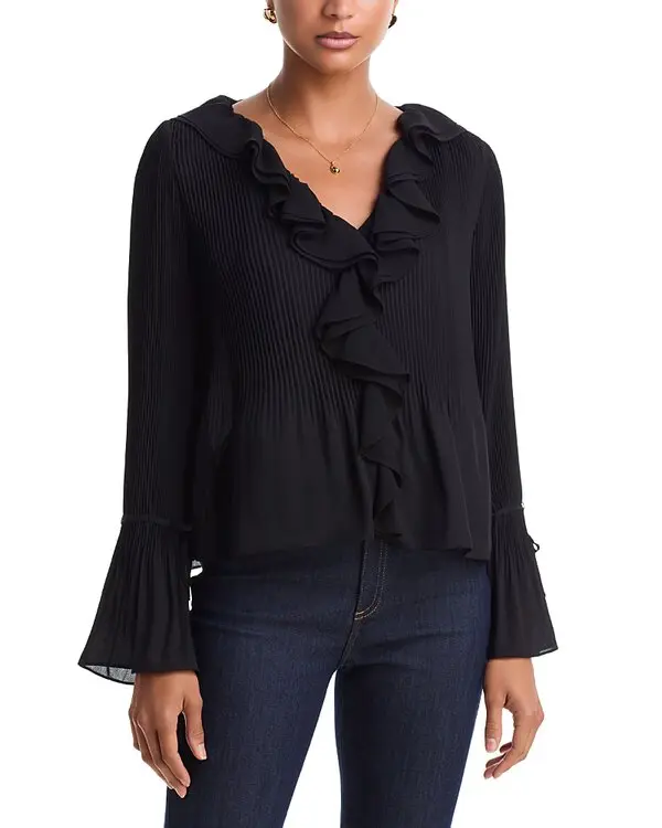 Cinq À Sept Nixen Ruffled Pleated Top