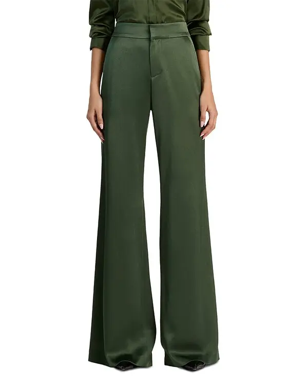 Alice + Olivia Dylan Wide Leg Pants - Dark Fern