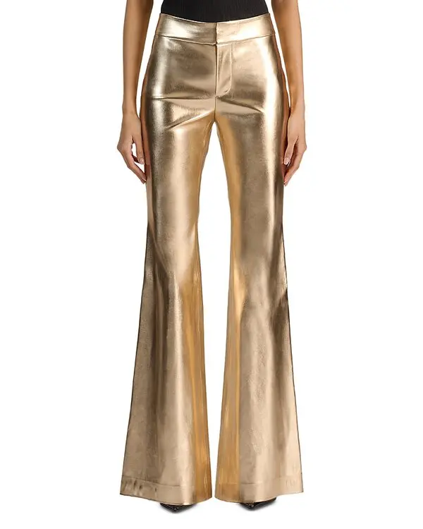 Alice + Olivia Andrew Faux Leather Flared Pants