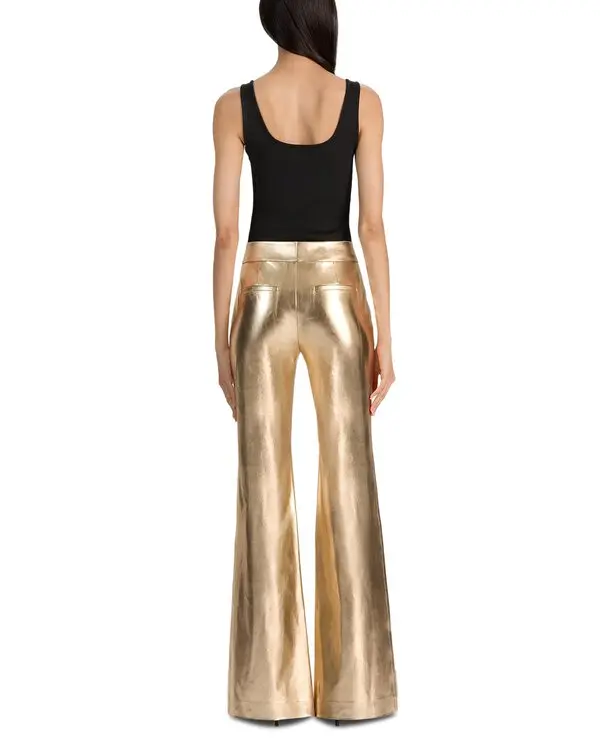 Alice + Olivia Andrew Faux Leather Flared Pants