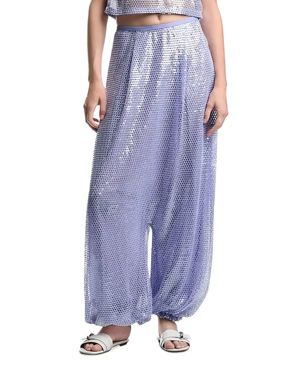 Emporio Armani Sequinned Harem Pants - Lilac