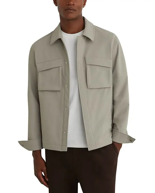REISS Divide Zip Through Twin Pocket Overshirt
