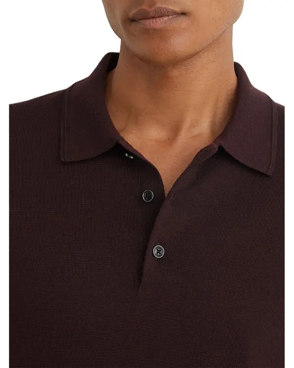REISS Wool Slim Polo Shirt