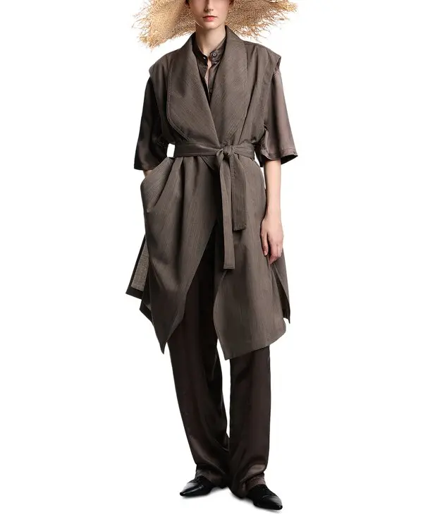Emporio Armani Twill Straight Leg Pants