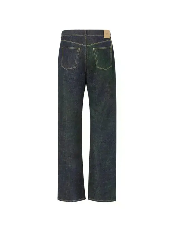 Fendi Contrast-stitch Straight-leg Jeans