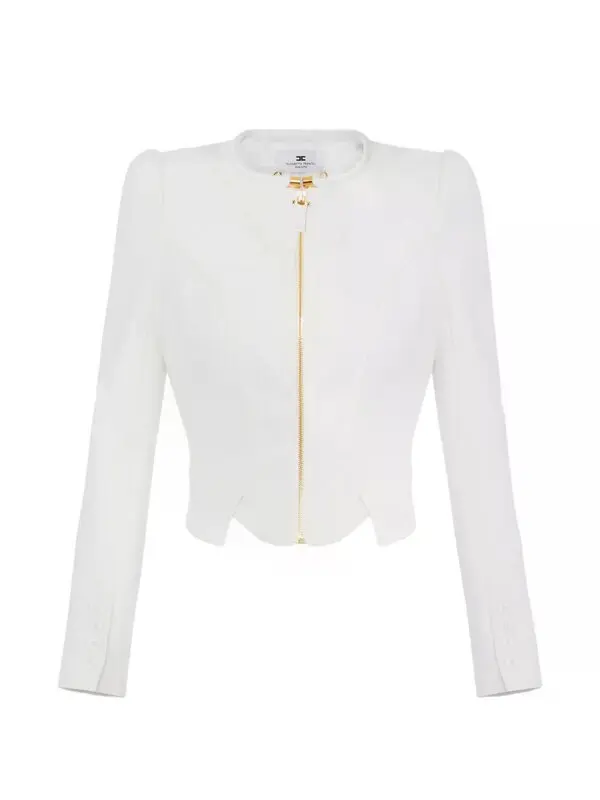 Elisabetta Franchi Jacket In Double Layer Crêpe And Satin Fabrics