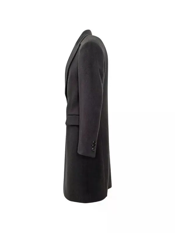 BOSS Slim-fit Double-breasted Coat In An Alpaca Blend