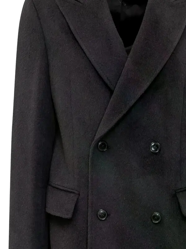 BOSS Slim-fit Double-breasted Coat In An Alpaca Blend
