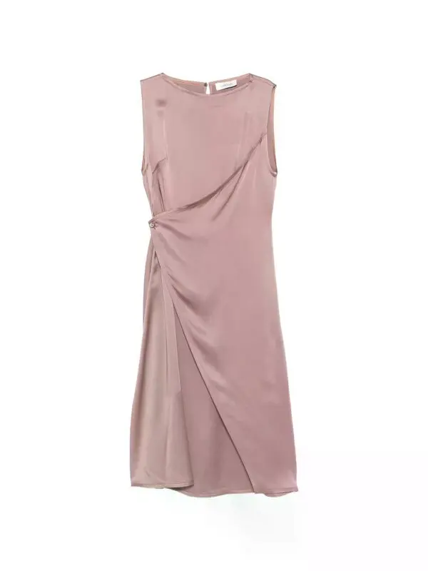 LANVIN Sleeveless Wrap-effect Midi Dress