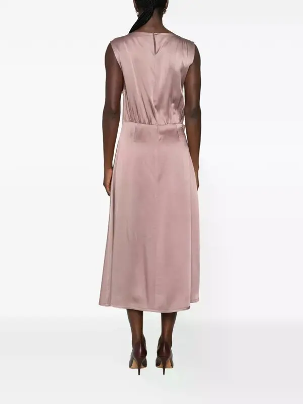 LANVIN Sleeveless Wrap-effect Midi Dress