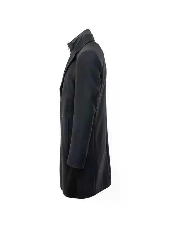 BOSS Quilted-bib Wool-blend Coat