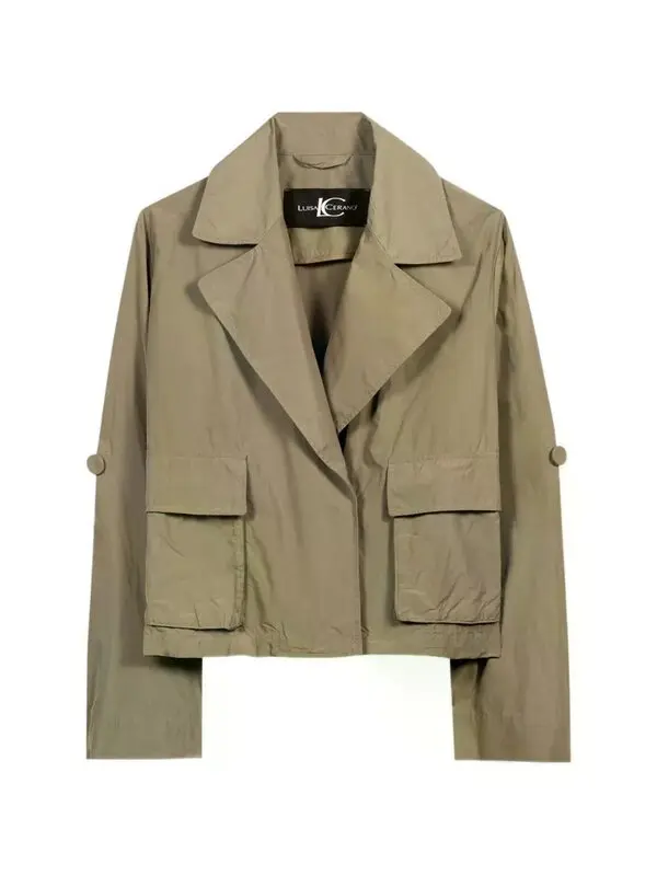 LUISA CERANO Button-fastening Blouson Cropped Jacket - Green