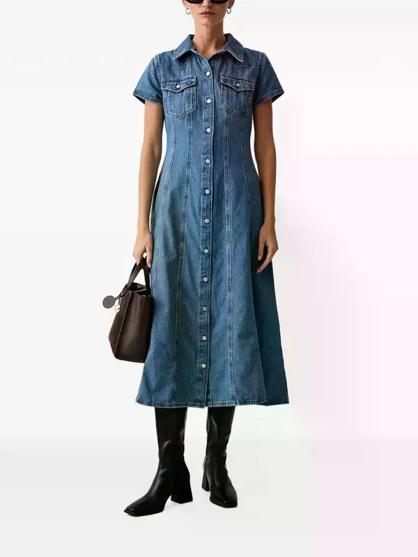 LEVI'S Short-sleeve Denim Midi Dress