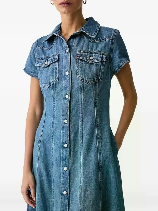 LEVI'S Short-sleeve Denim Midi Dress