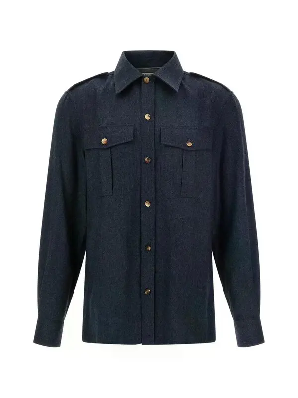 Brunello Cucinelli Virgin-wool Flannel Shirt