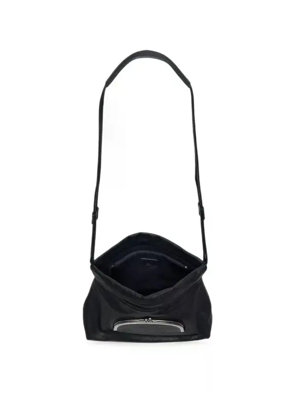 Y’s Clasp-pocket Leather Shoulder Bag