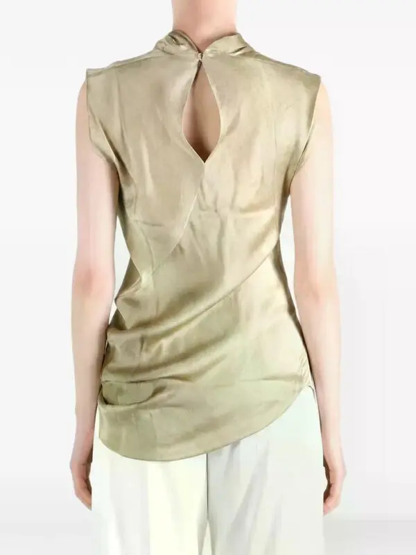 CORTANA Ocaso Asymmetric Draped Top