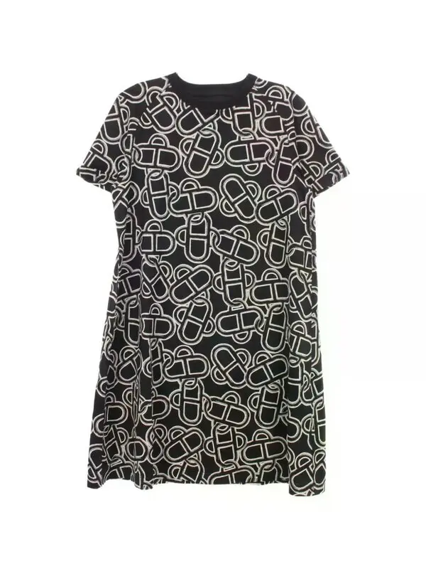 Hermès Mailon Equestre Flared Midi Dress - Black