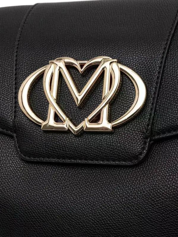 Moschino Logo-plaque Pebbled Tote Bag