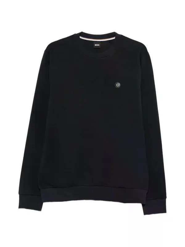 BOSS Logo-patch Crew-neck Sweatshirt