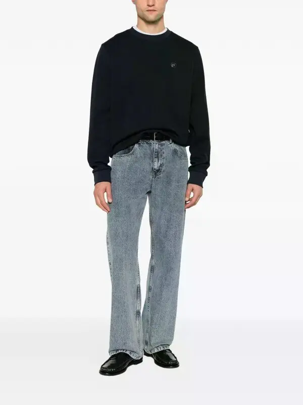 BOSS Logo-patch Crew-neck Sweatshirt