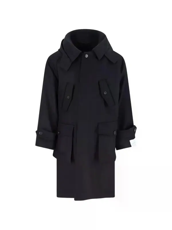 Caruso Foscari Hooded Button-up Coat