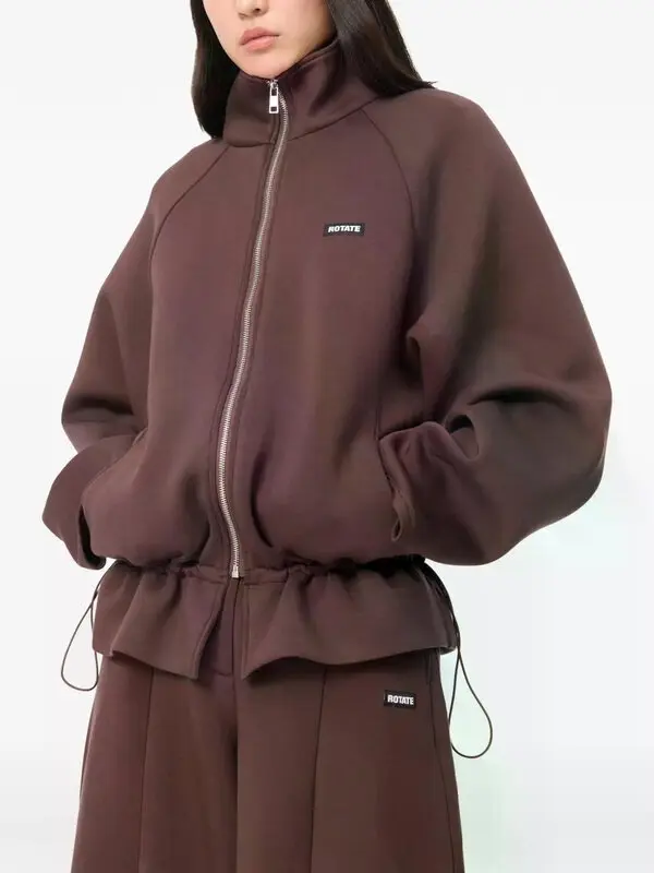 ROTATE BY BIRGER CHRISTENSEN Logo-patch Zip-up Jacket
