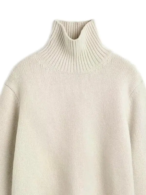 TOTEME Mock-neck Ribbed-trim Sweater - Neutrals