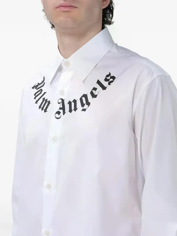 Palm Angels Logo-print Cotton Shirt