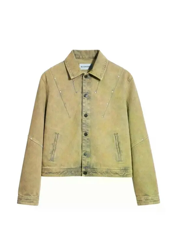 BLUEMARBLE Stud-embellished Stonewashed Denim Trucker Jacket