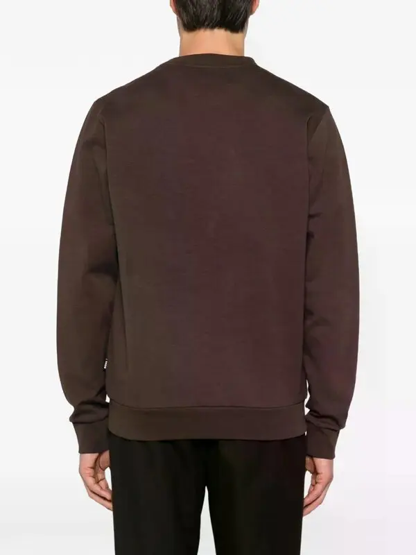 BOSS Logo-plaque Crew-neck Sweatshirt