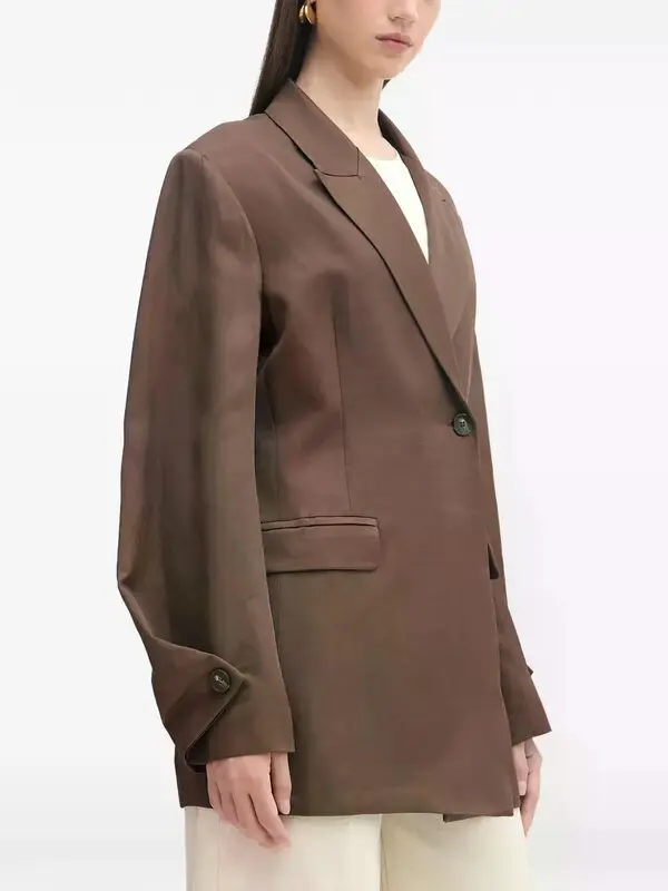 HAVEONE Single-breasted Puff-sleeve Blazer