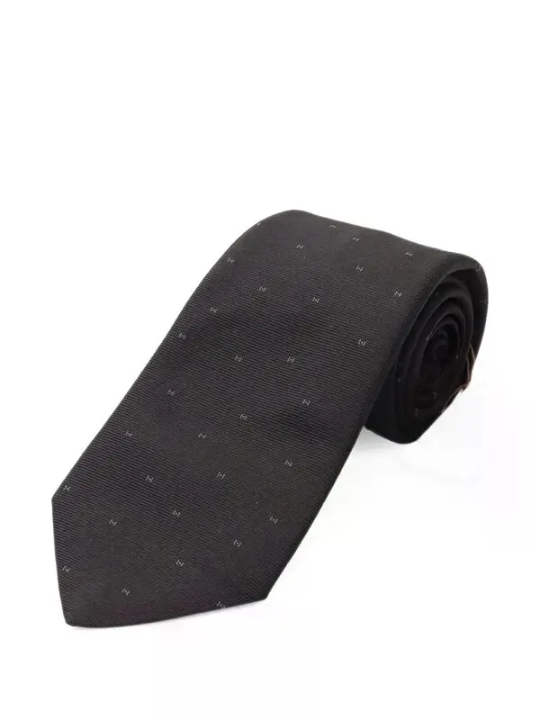 Hermès 2020s H-pattern Silk Tie