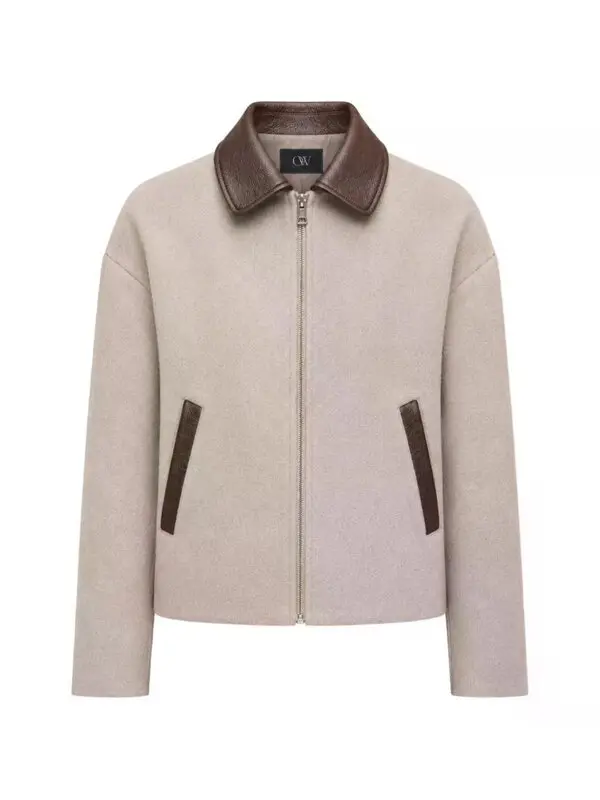 OW Oda Faux-leather-trim Jacket