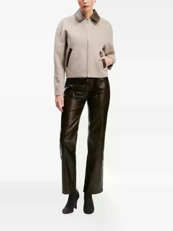 OW Oda Faux-leather-trim Jacket