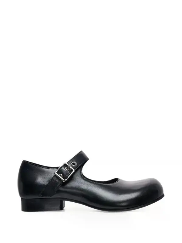 Comme Des Garçons Mary Jane Buckle-strap Calf Leather Ballet Flats