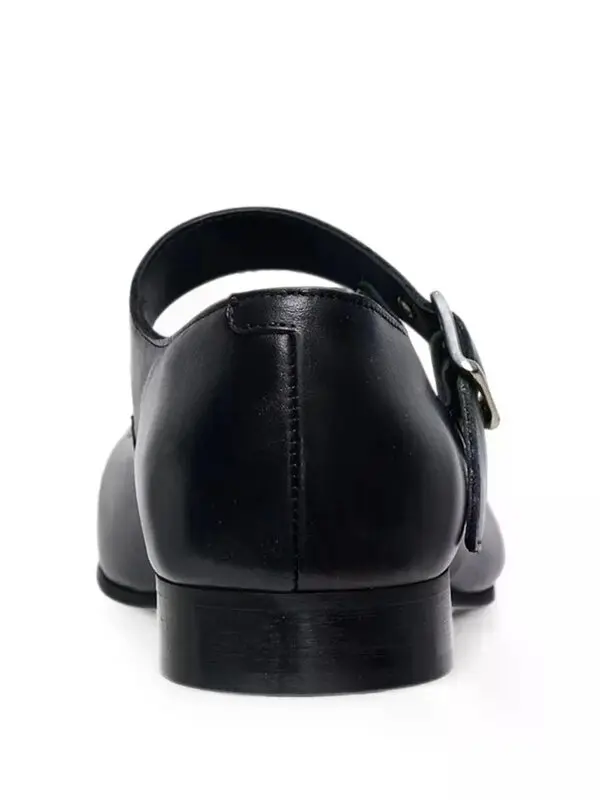 Comme Des Garçons Mary Jane Buckle-strap Calf Leather Ballet Flats