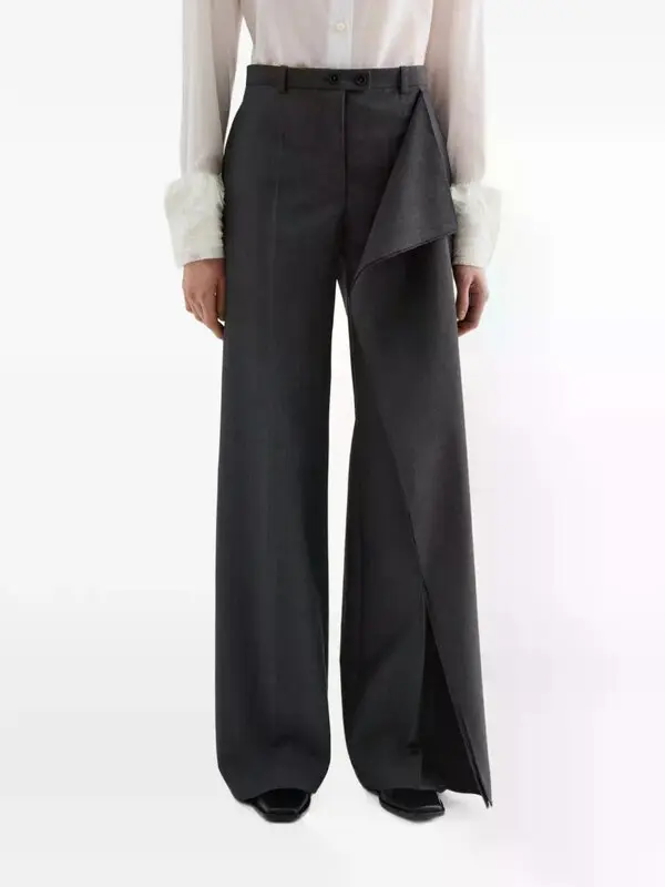 JIL SANDER Fil-à-fil Wool Trousers