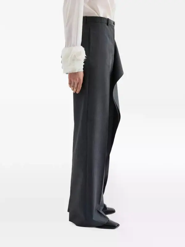 JIL SANDER Fil-à-fil Wool Trousers