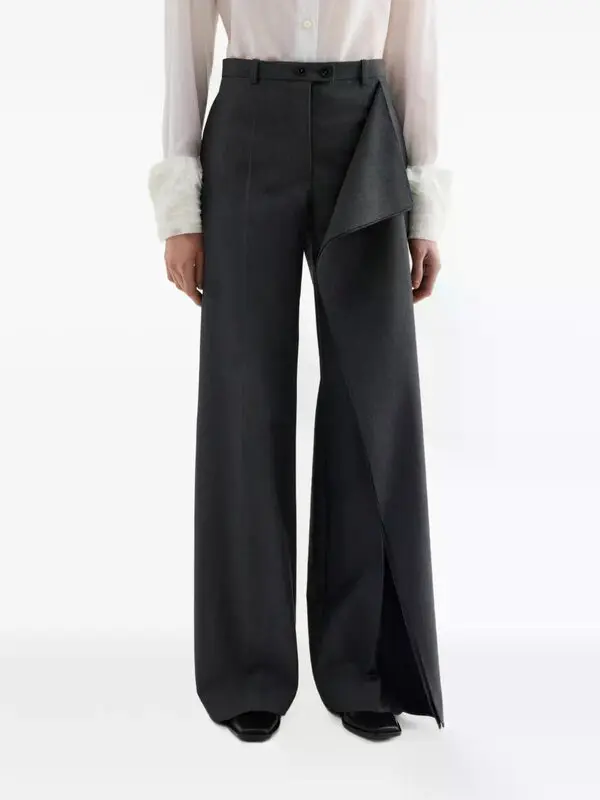 JIL SANDER Fil-à-fil Wool Trousers