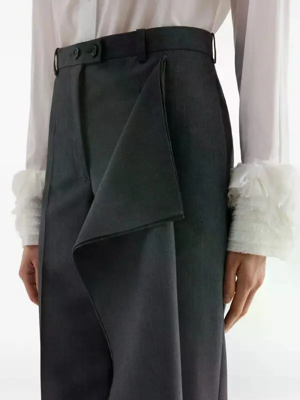 JIL SANDER Fil-à-fil Wool Trousers
