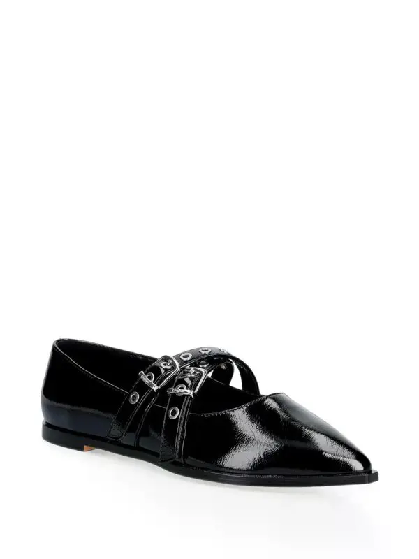 BUFFALO Marly Cross Buckled Ballet Flats